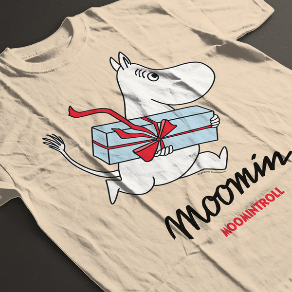 Moomin Moomintroll Carrying A Present Adult T-Shirt | Moomin Shop US - The Official Moomin Shop ...
