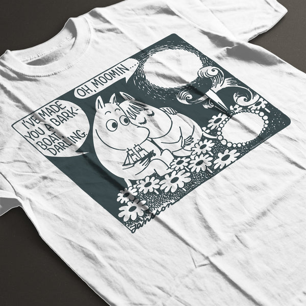 Moomin Love Moomintroll & Snorkmaiden Bark Boat Adult T-Shirt | Moomin Shop US - The Official ...