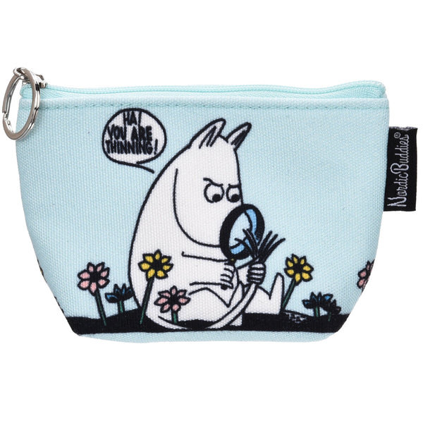 Moomintroll Flowers Coin Purse Light Blue - Nordicbuddies | Moomin Shop ...