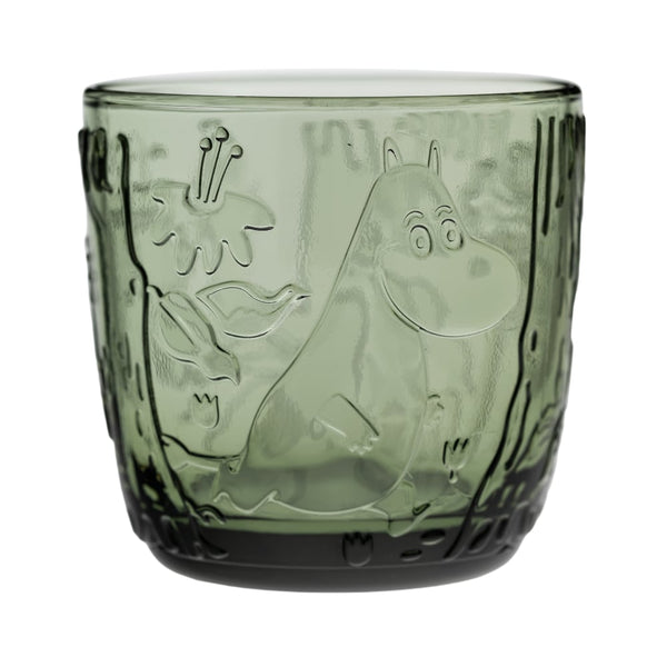 Moomin Pine Green Glass Tumblers 2-pack 9.5 oz - Moomin Arabia | Moomin ...