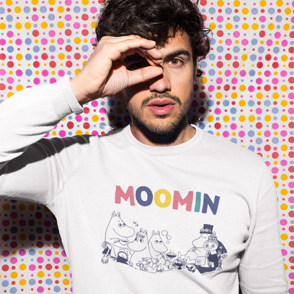 Moomin Family Rainbow Text Adult Sweatshirt | Moomin Shop US - The ...