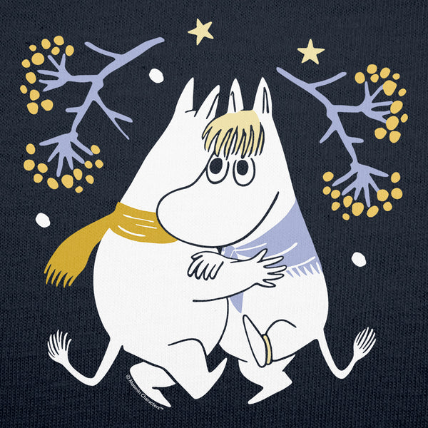 Moomin Moomintroll & Snorkmaiden Dancing In The Snow Adult Sweatshirt ...