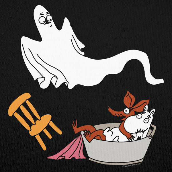 Moomin Moomintroll & Sniff Scared By Spooky Ghost Women's T-Shirt ...