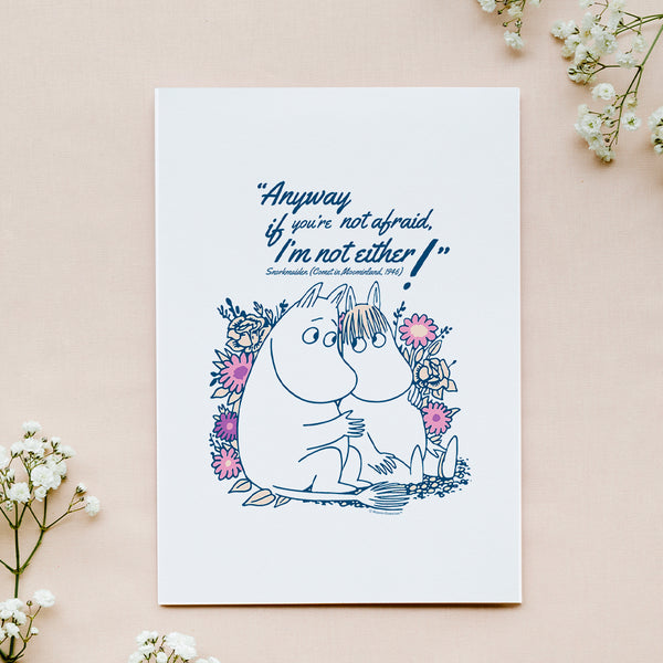 Moomin Not Afraid Comet In Moominland Snorkmaiden Quote Print | Moomin ...