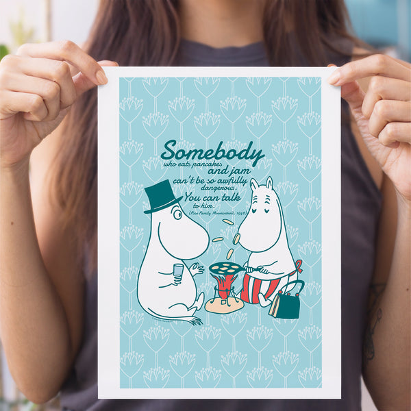Moomin Pancakes And Jam Finn Family Moomintroll Quote Print | Moomin ...