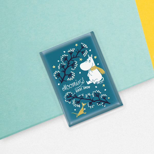 Moomin First Snow Teal Glass Fridge Magnet | Moomin Shop US - The ...