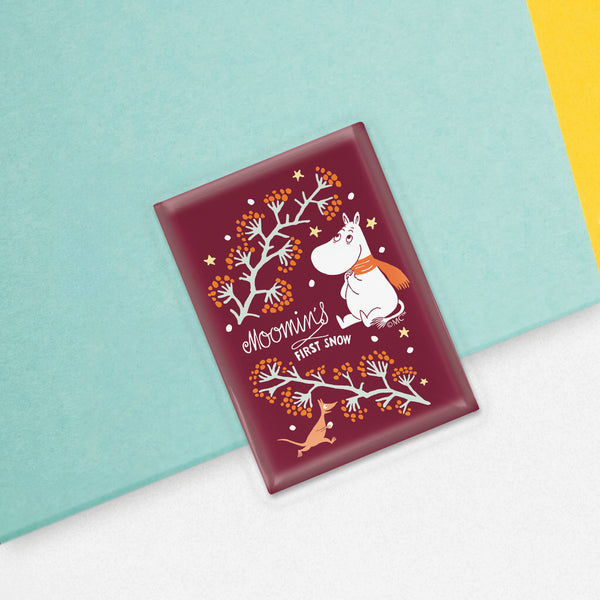 Moomin First Snow Red Glass Fridge Magnet | Moomin Shop US - The ...