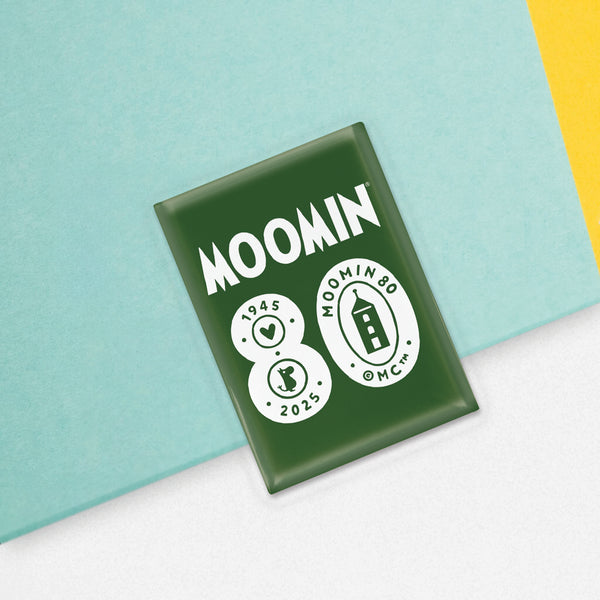 Moomin 80th Anniversary 1945-2025 Green Glass Fridge Magnet | Moomin Shop US - The Official ...