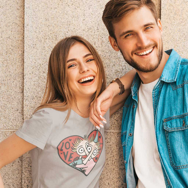 Moomin Thingumy And Bob Love Heart Adult T-Shirt | Moomin Shop US - The ...
