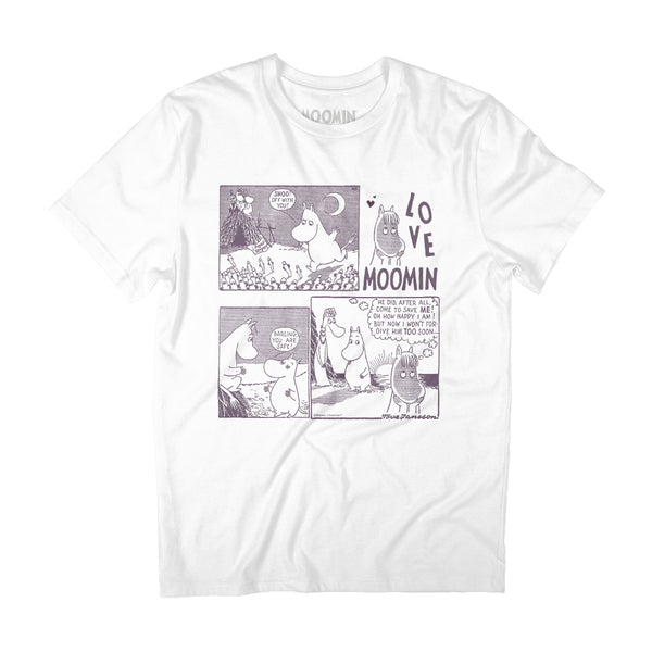 Moomin Love Moomintroll Saves Snorkmaiden Comic Adult T-Shirt | Moomin ...
