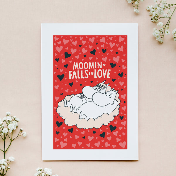Moomin Heart Falls In Love Moomintroll & Snorkmaiden Print | Moomin ...