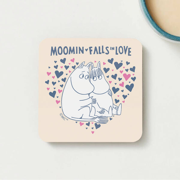 Moomin Falls In Love Blue Pink Hearts Moomintroll Snorkmaiden Wooden ...