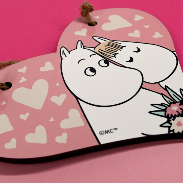Moomin Love Hearts Moomintroll And Snorkmaiden Heart Shaped Wooden ...