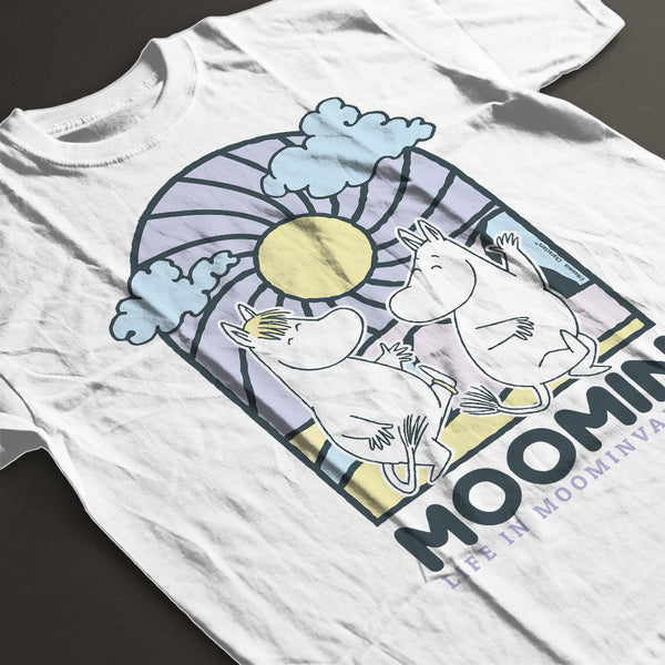 Moomin Stained Glass Style Life In Moominvalley Light Adult T-Shirt ...