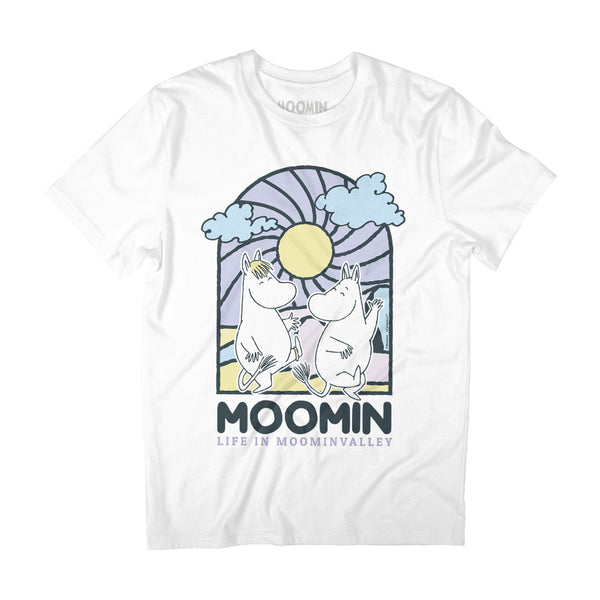 Moomin Stained Glass Style Life In Moominvalley Light Adult T-Shirt ...