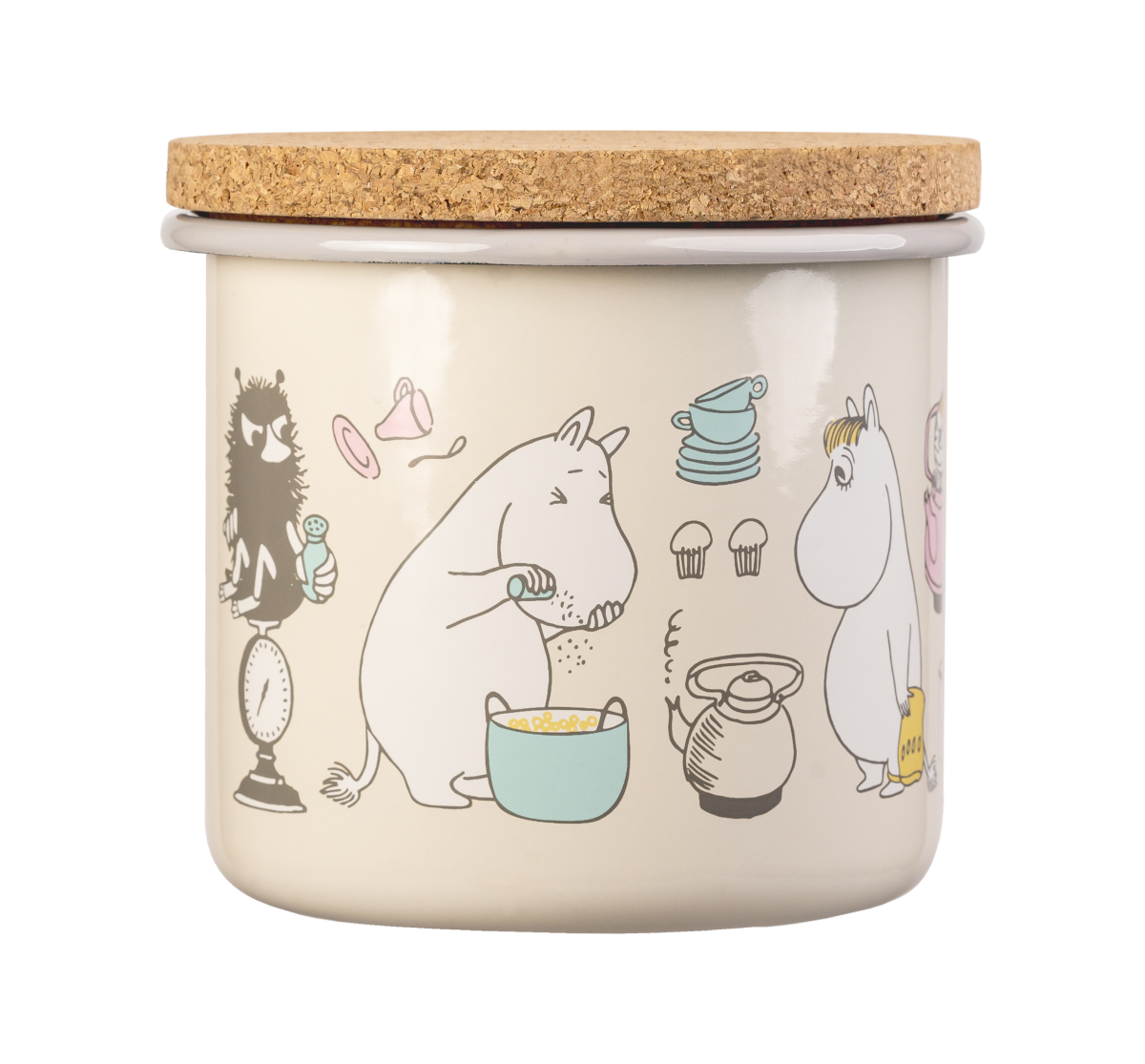 Moomin Bon Appétit Enamel Lid Jar 5.5 cups- Muurla | Moomin Shop US ...